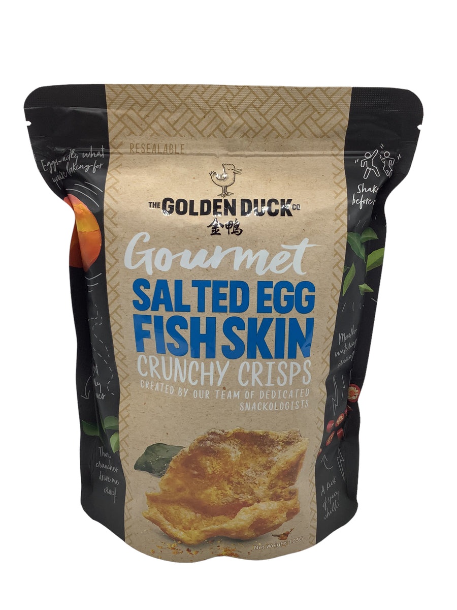 The Golden Duck Gourmet Salted Egg Fish Skin - Crunchy Crisps – Asia ...