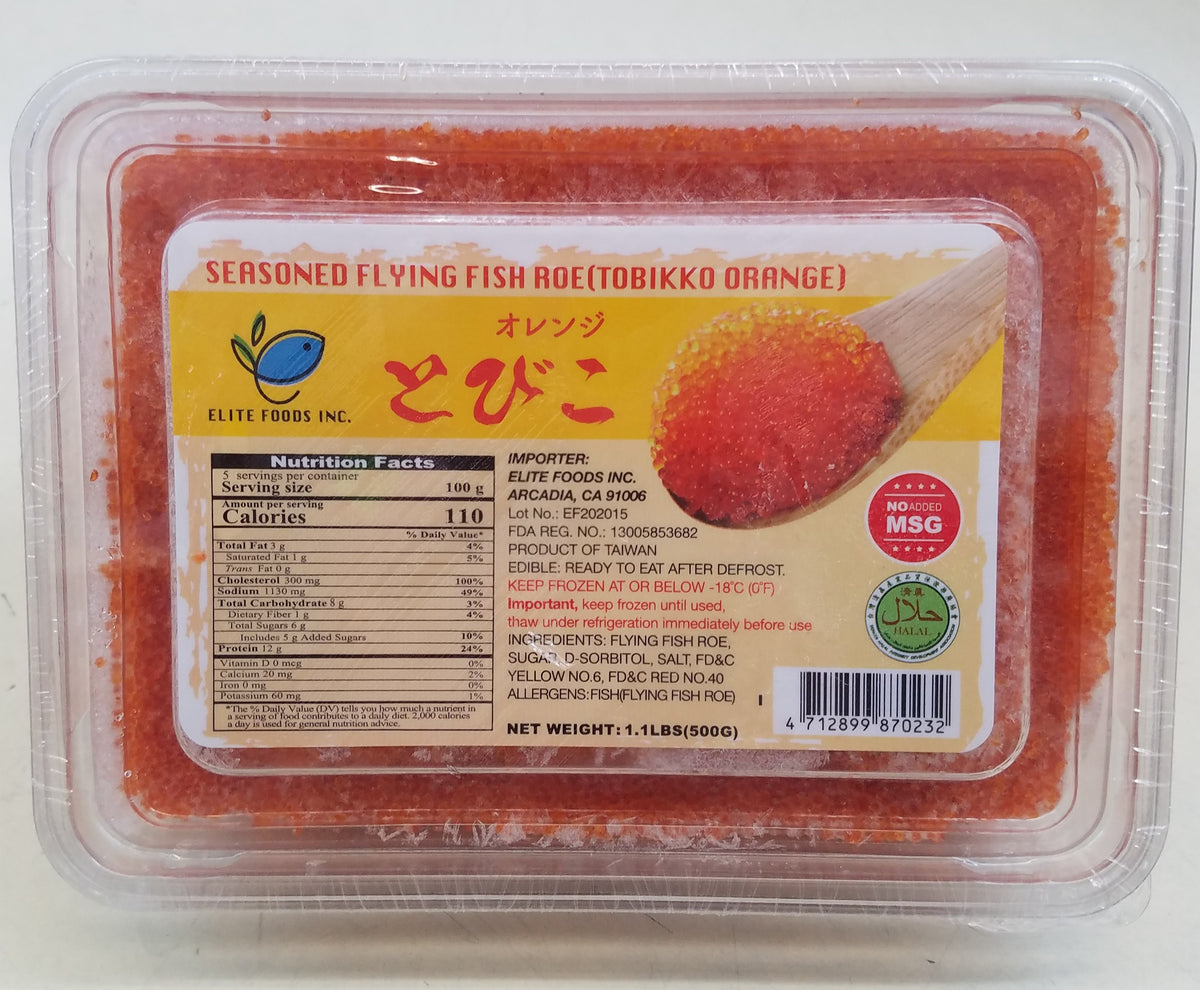 Seasoned Flying Fish Roe (Tobikko Orange) – Asia Mart, Santa Rosa